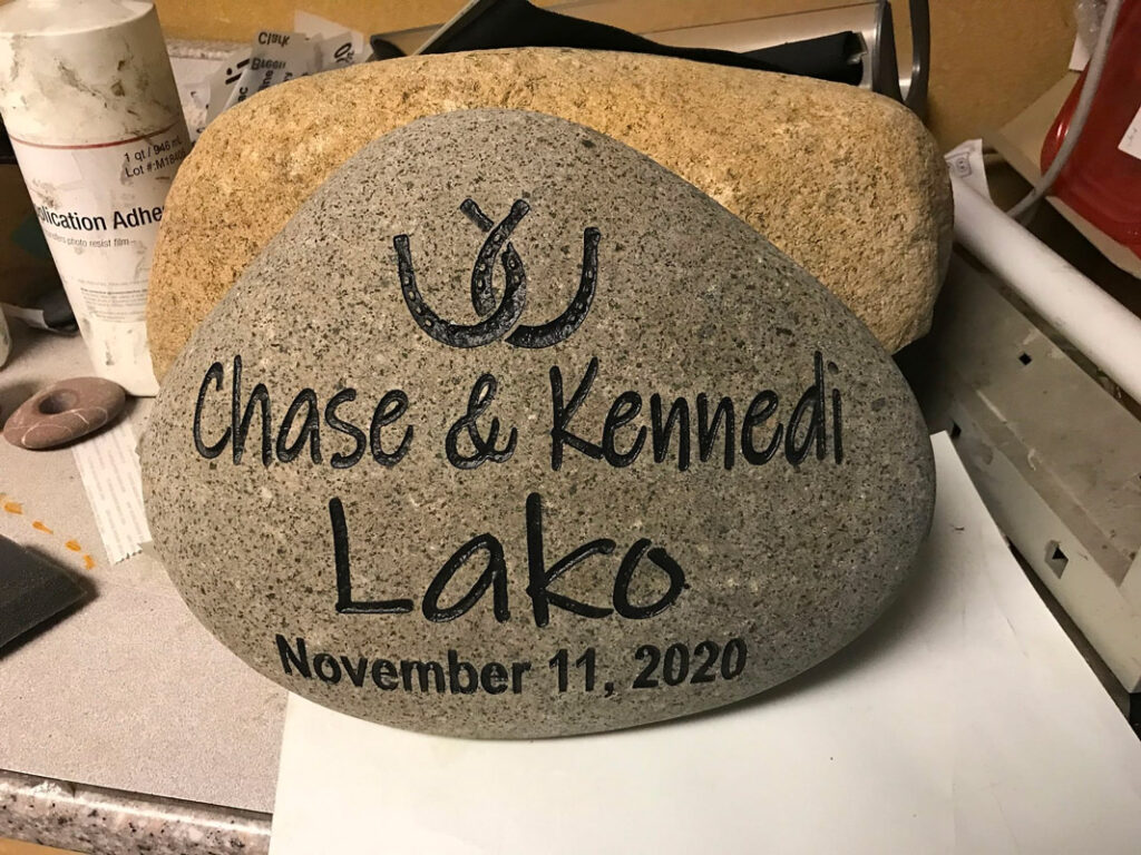 Custom Engraved River Rocks With Names | GOC Engraved Rocks