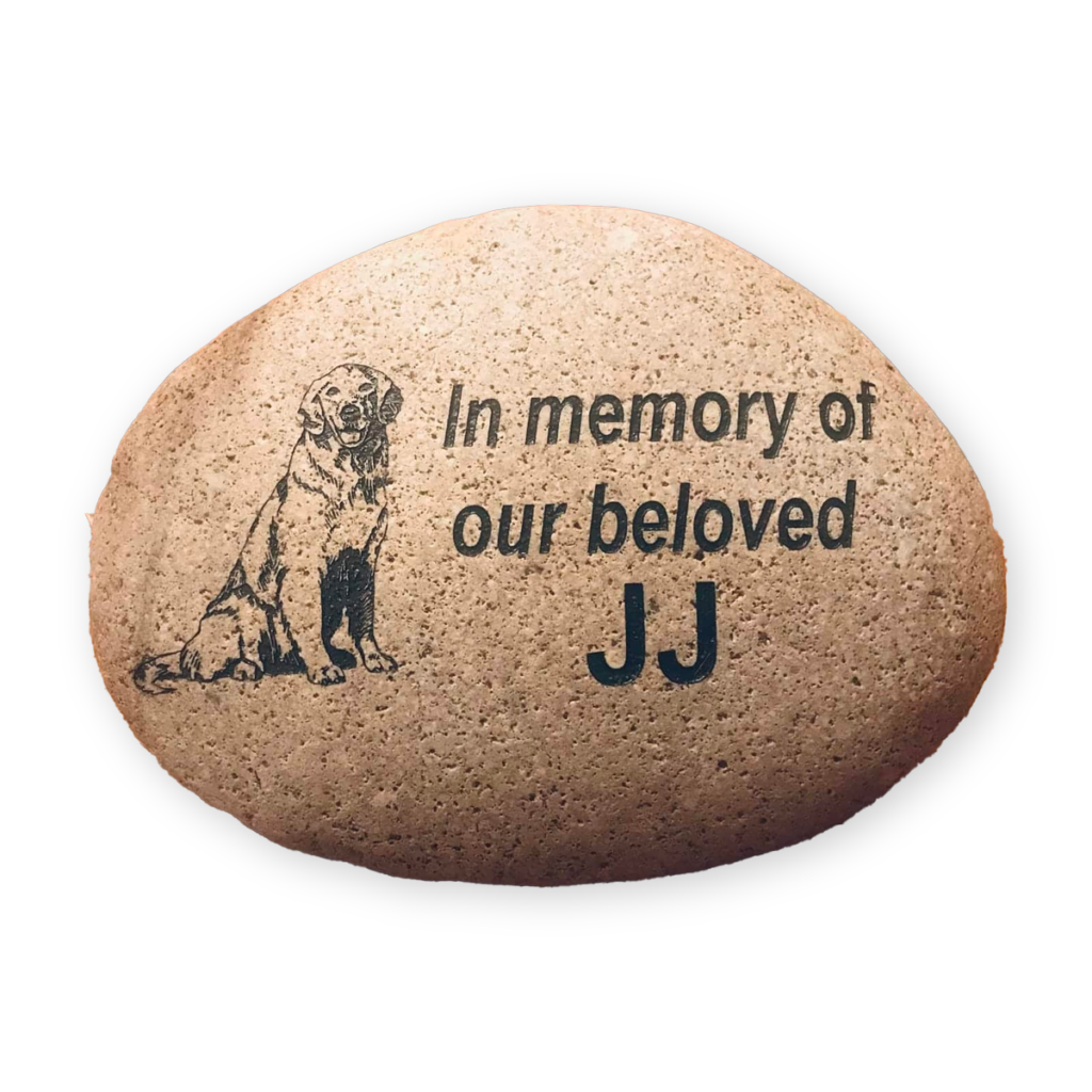 Pet Memorials Rock With Name | GOC Engraved Rocks