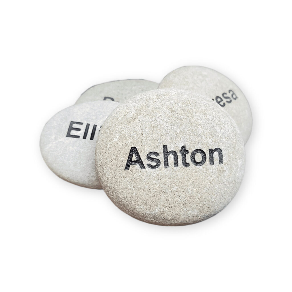 Small Engraved Rocks With Custom Names | GOC Engraved Rocks